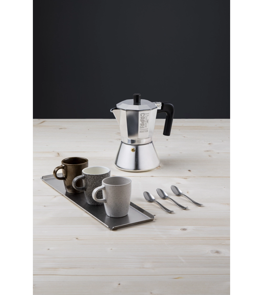 Capri Stovetop Espresso Maker made of food-grade aluminum for induction ...