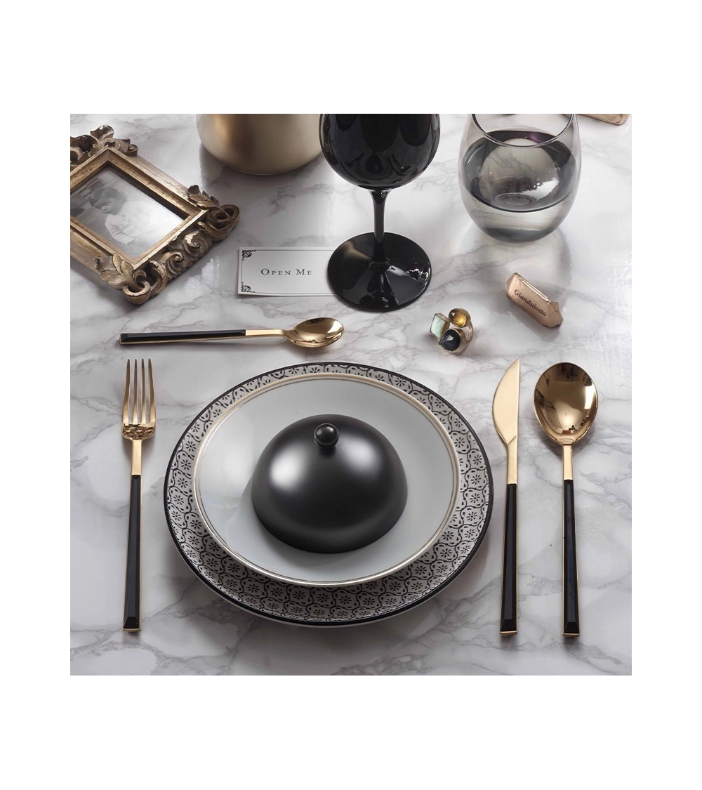 Sushi Anniversary Gold&Black cutlery with steel handle » Online Shop ...